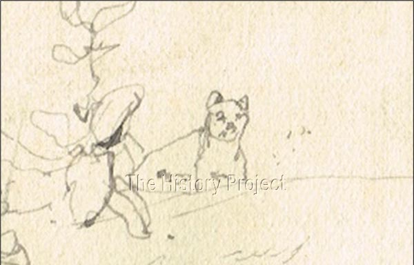 The History Project: 1893 - CAT & MOUSE - Pen and Wash by Harrison Weir